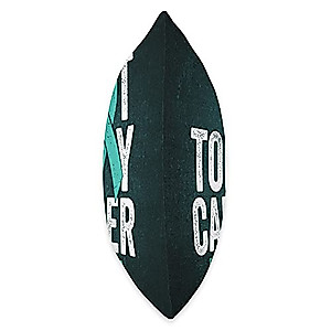 Ovarian Cancer Awareness Products by PIXELCYNIC Not Today Ovarian Cancer Awareness Survivor Teal Ribbon Throw Pillow, 16x16, Multicolor