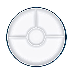 OXO Tot Stick & Stay Suction Divided Plate - Navy