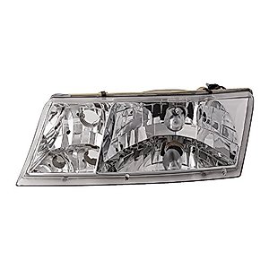HEADLIGHTSDEPOT Chrome Housing Left Driver Headlight Compatible With Newmar Mountain Aire (37ft) 2000-2004