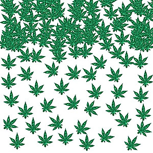 Ambishi 120pcs Marijuana Leaf Confetti, Have a Dope Birthday/420 Birthday Party Table Decorations, Adult Birthday Party Supplies