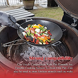KJ-XR Rack for Kamado Joe Classic Grill Accessory, Kamado Joe Flexible Cooking System Accessory, X Accessory Ring Can Accommodate Kamado Joe Pizza Stone and Other Kamado Joe Accessories