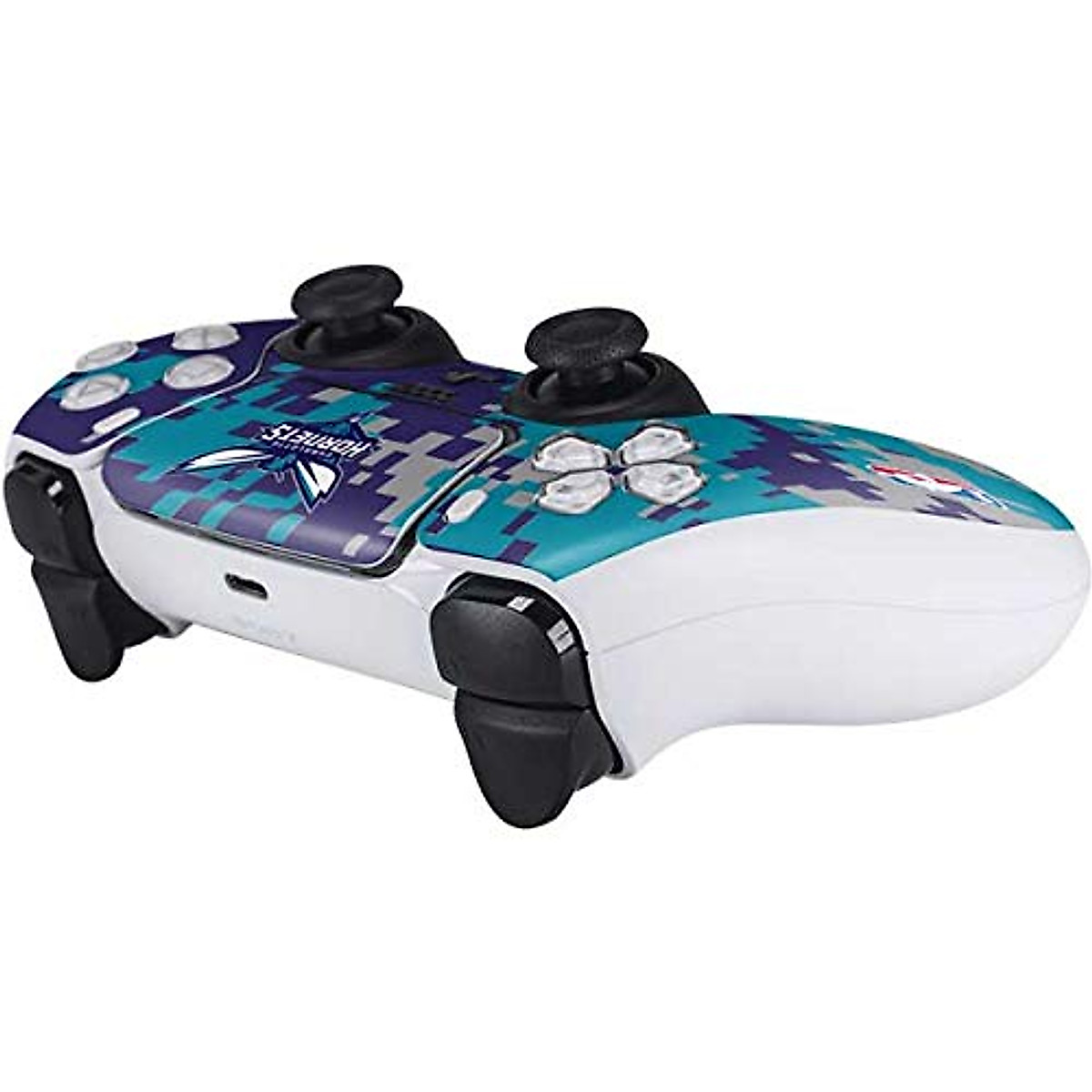 Skinit Decal Gaming Skin Compatible with PS5 Controller - Officially Licensed NBA Charlotte Hornets Digi Camo Design