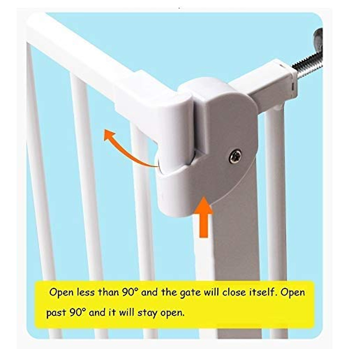 Pet Safety Gate Extra Tall 120cm Pet Gate For Dogs and Cats, Baby Safety Gate for Doorways/Stairs/Hallways, White Metal Encrypted Barrier Indoor Safety Gates for Children & Pets, Fits 66-130cm Wide Pe
