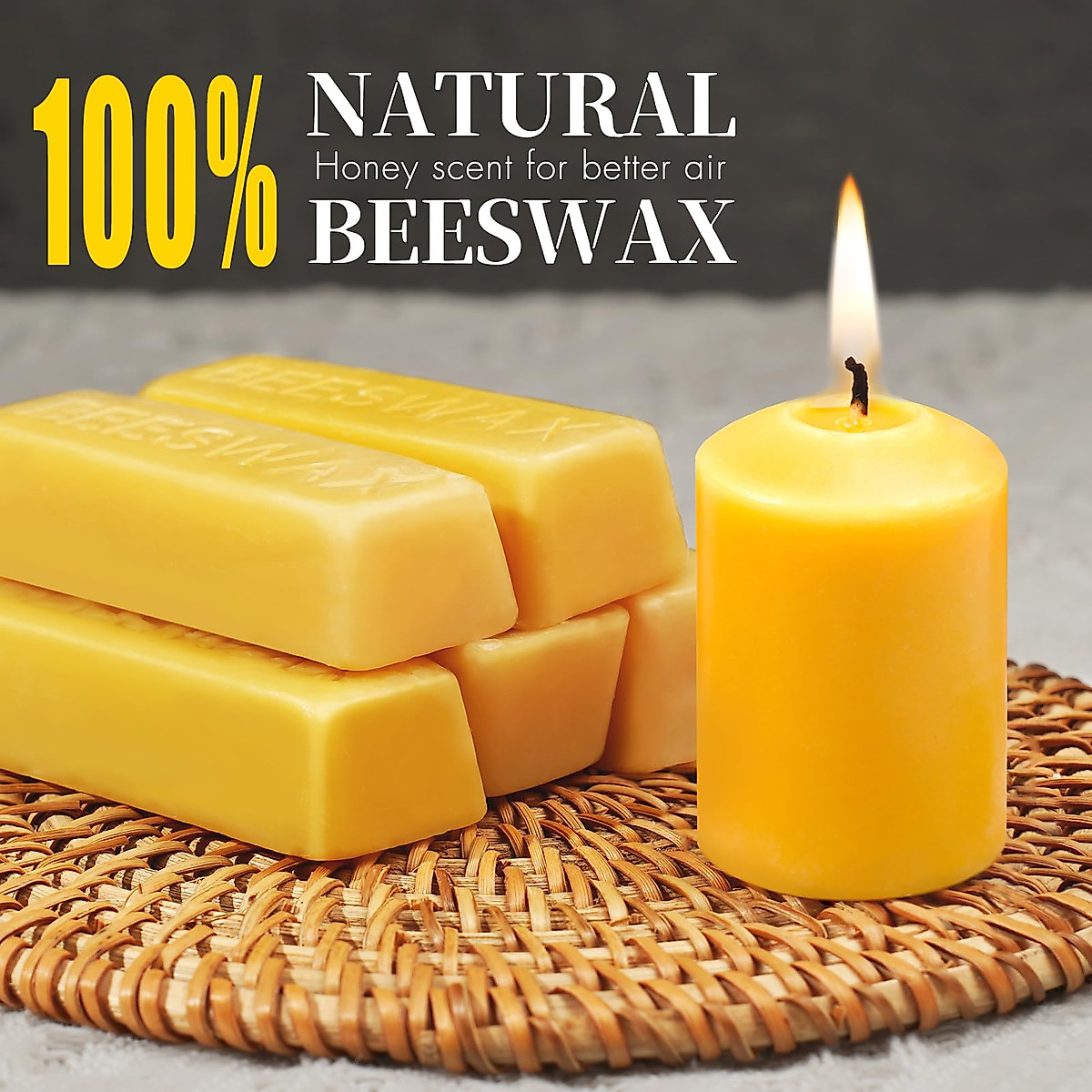 GINITIRI Natural Beeswax Votive Candles,11-12 Hours Unscented Votive Candles Bulk,6 Pack Votive Candles for Prayers,100% Pure Beeswax Candles Small Beeswax Candles for Spa Relax