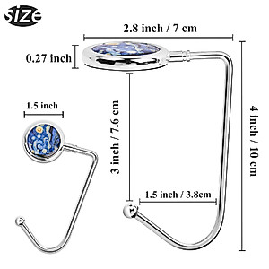 Cheliz Purse Hook Set of 3 - Hanger Table Hanger Holder Womens Bag Storage (long3-Van Gogh)