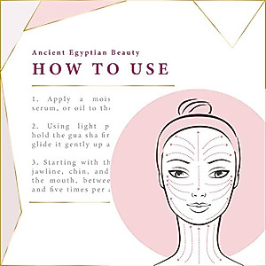 Rose Quartz Jade Gua Sha Face Cosmetic Product | Eliminate Fine Lines and Wrinkles | Beauty Facial Massager | Premium Quality Crystal | Body, Face, Neck