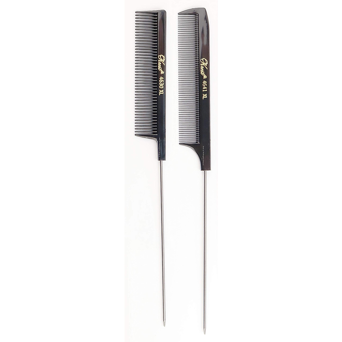 Krest Pintail Combs Weaving Foiling Fine Tooth Rattail Hair Comb XL. 2 PC.