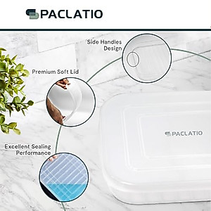 spaclatio 4 Pack Bacon Cheese Storage Container, Deli Meat Containers with Lids for Fridge, Plastic Airtight Cold Cuts Storage Containers for Fridge, Food Storage Container