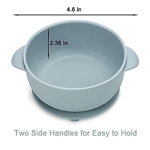 PandaEar Silicone Baby Feeding Set| 2 Divided Suction Plate + 2 Suction Bowl + 2 Tiny Cup with 2 Spoons| Baby Led Weaning Supplies Self Feeding Utensils