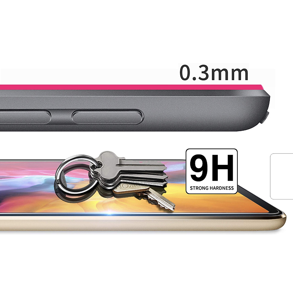 Pokanic - Compatible with iPad 8 (2020) 7 (2019) Generation 10.2 Inch Screen Protectors, Pencil HD Tempered Glass 9H Films, Anti-Scratch Anti-Fingerprint Easy Install 8th 7th (2 Pack)