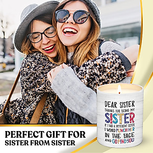 Sister Gifts from Sister, Christmas Gifts for Sister, Sister Birthday Gifts from Sister - Best Friend Giftss for Women - Birthday Gifts for Sister, Best Friend, BFF, Bestie, Soul Sister Candle 10Oz
