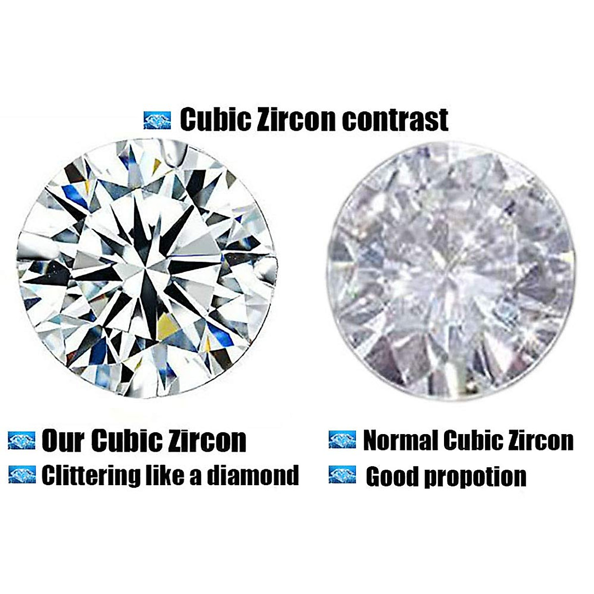 VPKJewelry 2.40 ct Real 925 Sterling Silver Wedding Engagement Crown 2 pc set Ring The best gifts for Women Ladies (6.5)