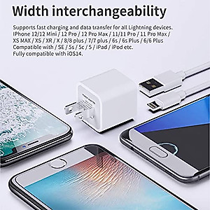 3-Pack iPhone Charger,【Apple MFi Certified】 Lightning Cable Data Sync Charging Cords with USB Wall Charger Travel PlugAdapter Compatible iPhone 14Pro Max/13 Pro Max/12 Pro/11 Pro/XS Max/XR/X/8/7/SE