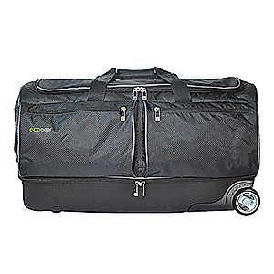 Ecogear 28" Travel Dance Duffel,Dance Costume Rack Duffle Carry-On Rolling Luggage with Large Rolling Duffel Bag, In-Line Wheel Garment Rack