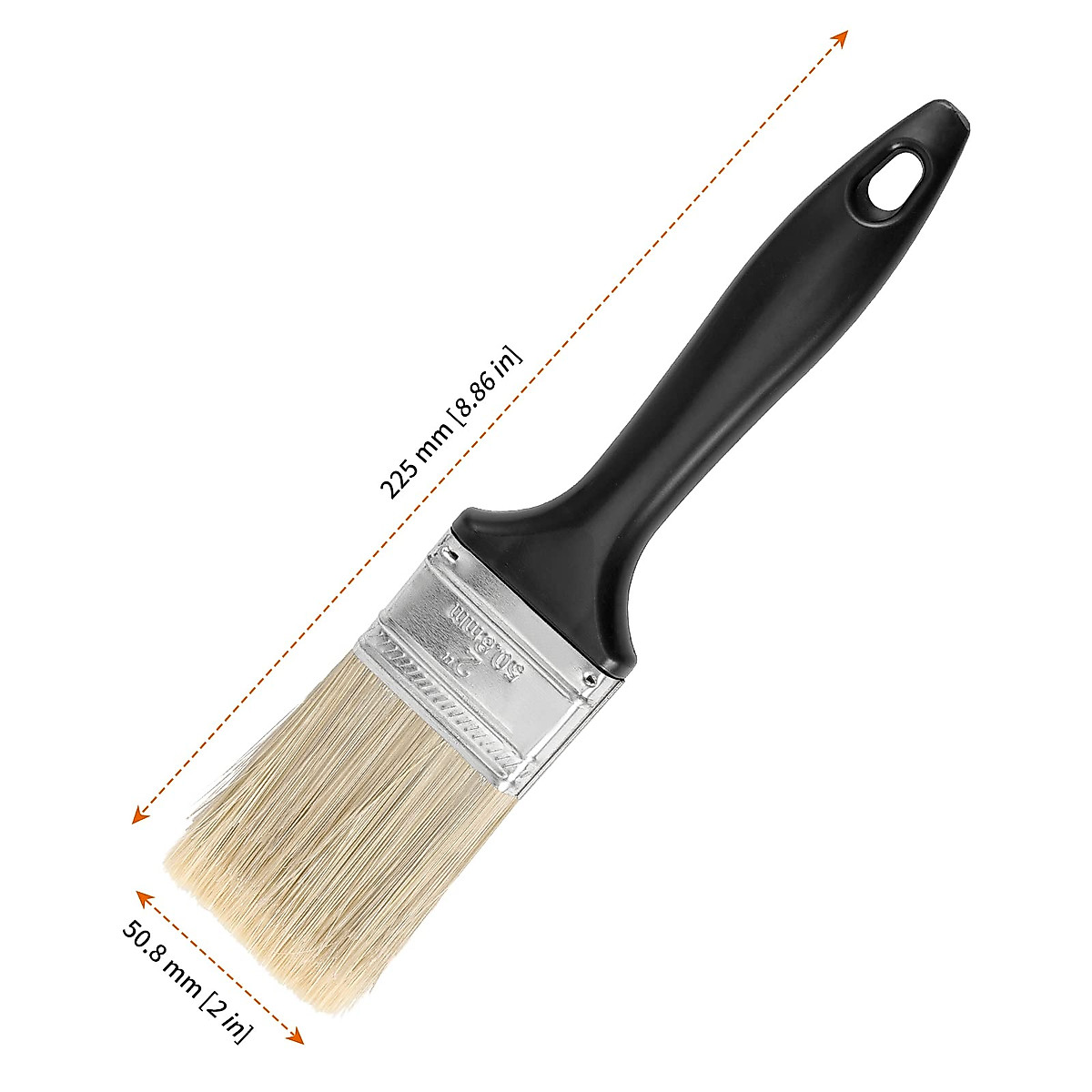 HOZEON 20 Packs 2 Inch Paint Brushes, Wall Paint Brushes, Stain Brushes Trim Paint Brushes for Wall Trim, Furniture, Fences, Deck, and DIY Paint Black