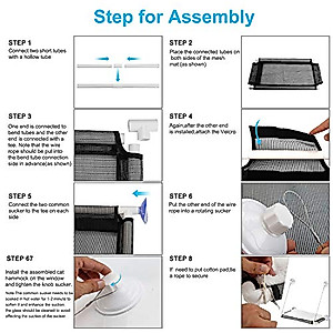 Cat Window Perch, Cat Hammock Window Seat w/Free Fleece Blanket 2023 Latest Screw Suction Cups Extra Large Sturdy Cat Bed Cat Resting Seat Hold Two Large Cats White Indoors (One Extra Suction Cup)