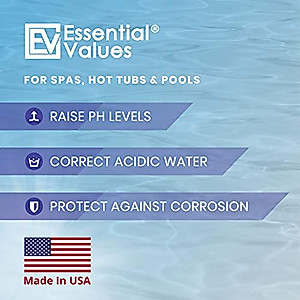 PH Increaser for Hot Tub Swimming Pools & Spa (2 LBS) - Soda Ash Powder to Get Level of Your PH Up - Fight Corrosion, Correct Acidic Water Safely, Made in USA