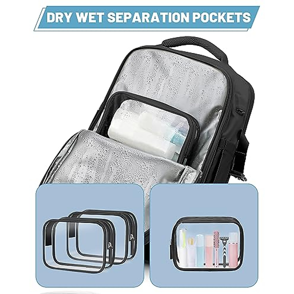 ZOMFELT Carry on Backpack for Women with Shoes Compartment, Flight Approved Travel Backpack with USB Charging Port, TSA 17.3inch Waterproof Laptop Bag Large Casual School Daypack for Weekender