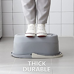 Large Portable Mop Bucket with Handle, 4.5 Gallon Cleaning Supplies Organizer Tool Storage, Household Plastic Shower Caddy Basket for Camping, Tailgating, Car Wash, Outdoor, Garden, Grey