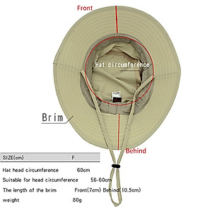 LLmoway Womens Lightweight Outdoor Safari Sun Hat Quick Dry Cooling Fishing Hat with Strap Khaki