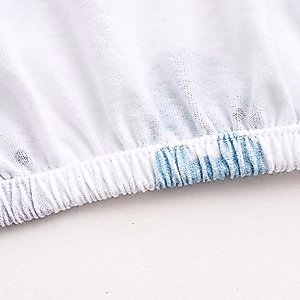 Gina Era Changing Pad Cover, 100% Jersey Knit Organic Cotton Changing Pad Covers, Super Soft and Comfortable, 2 Pack, Diaper Changing Pad Cover for Baby Girl and Boy (Blue)