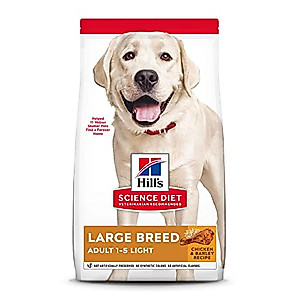 Hill's Science Diet Dry Dog Food, Adult, Large Breed, Light, Chicken Meal & Barley Recipe For Healthy Weight & Weight Management, 30 Lb. Bag