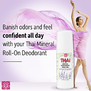 Thai Crystal Deodorant Stone Stick – Potassium Alum All Natural Deodorant for Women & Men – 2.125 Oz. Stick without Animal Testing or Chemicals by The Beauty Box