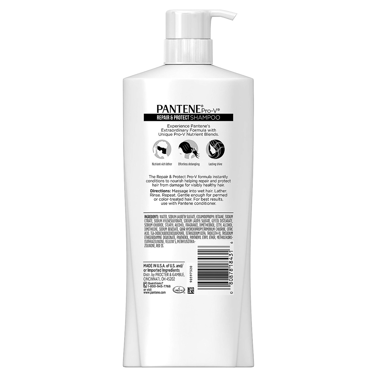 Pantene Pro-V Repair & Protect Shampoo, 38.2 Fl oz, 2.64 Fl oz