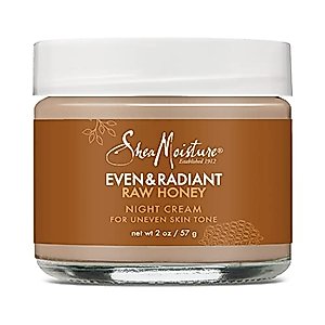 SheaMoisture Even and Radiant Face Cream For Uneven Skin Tone and Dark Spots Night Cream With Raw Honey 2 oz