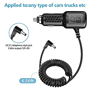 Radar Detector Power Cord,for Uniden Escort Valentine Beltronics Passport Cobra etc Radar Detector,with Dual USB QC3.0 Quick Charger (DC3.5)