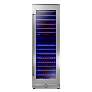 THOR Kitchen Freestanding 24-Inch Dual Zone Wine Cooler in Stainless Steel - Model TWC2403DI