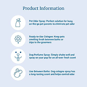 PetAg Fresh 'n Clean Cologne Spray - Keeps Pets Smelling Fresh - 6 oz - 2 Pack - Baby Powder Scent Dog Spray