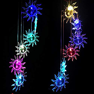 Sunflower Solar Wind Chimes,Gifts for All mom/Grandma/Women/Aunt /Daughte/Friend /Niece/Sister/Teacher/dad, Mother Birthday Gift, Gardening Gifts,windchimes Outside, Perfect for The Patio, Garden