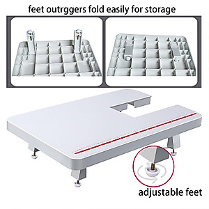 VANELY Sewing Machines Extension Table For Singer 4411, 4423, 4432,4452,5511,5523 Heavy Duty Sewing Machines (Gray)