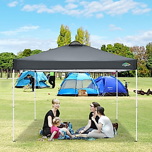 COBlZI 10x10 Pop Up Canopy Tent with 4 Removable Sidewalls，Waterproof Commercial Easy Adjustable Gazebo Tent with Air Vent, 4 Sandbags，4 Stakes & 8 Ropes（Tents for Party/Exhibition,Grey