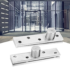 2PCS Rotatable Door Pivot Hinges 360 Degree Stainless Steel Concealing Hinges Door Pivot Hinges Up Down Shaft Hinges Set for Windows Fence Sheds Kitchen Gate(2pcs)
