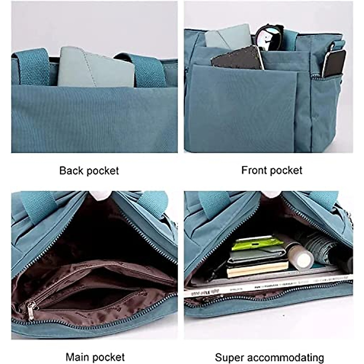 YSGBYSG Female Multi-Color Large-Capacity Tote Bag, Handbag Waterproof Canvas Design, Women's Crossbody Bag Shoulder Bag (black)