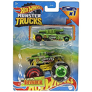 Hot Wheels Monster Trucks, 1:64 2-Pack Invaders, Toy Vehicle for Kids Ages 3 and Up