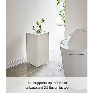 Yamazaki Bathroom Organizer Home Rolling Steel | Toilet Paper Stocker, One Size, White