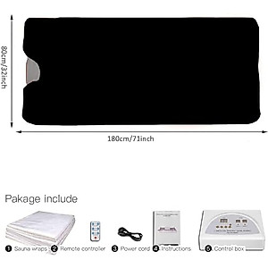 V ddhoger 2 Zone Infrared Sauna Blanket, Sauna Blanket Detox far Infrared,Sauna Blanket for Exercise Recovery,Therapy Anti Ageing Fitness Machine at Home (71×32 Inches Black)…