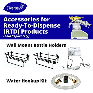 Diversey 5549254 Alpha-HP Multi-Surface Disinfectant Cleaner, Bactericidal & Virucidal Hydrogen Peroxide, Concentrate, Ready-to-Dispense (RTD), 1.5-Liter (Pack of 2)