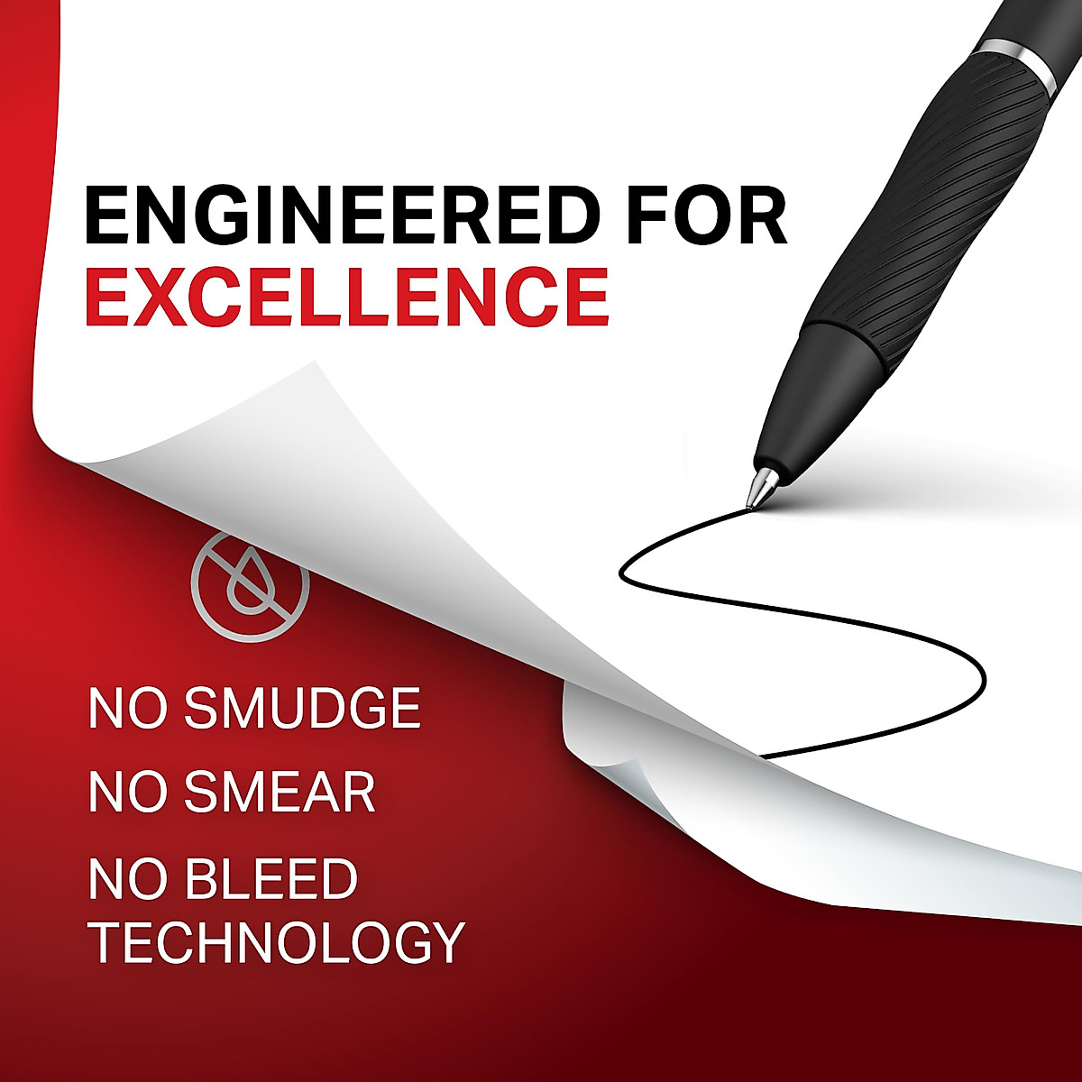 SHARPIE S-Gel, Gel Pens, Fine Point (0.5mm), Black Ink Gel Pen, 12 Count