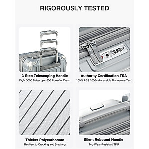 LUGGEX 28 Inch Luggage with Spinner Wheels - 83L Polycarbonate Expandable Hard Shell Suitcases Large Checked Luggage (Black Suitcase)