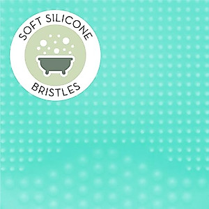 S&T INC. Exfoliating and Massaging Cradle Cap Bath Brushes for Baby, Silicone - 2 Inch x 2.5 Inch, Grey and Teal, 2 Pack