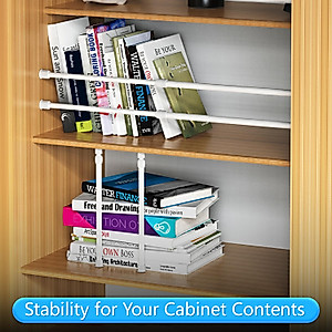 RV & Camper Adjustable Tension Rods 12"-19.5" - Essential Organizer Bars for Travel Trailers, Campers, and RVs Kitchens and Closets Must-Have, 6 Pack