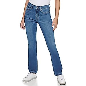 Calvin Klein Women's Super High Rise Straight Denim, Venetian, 32
