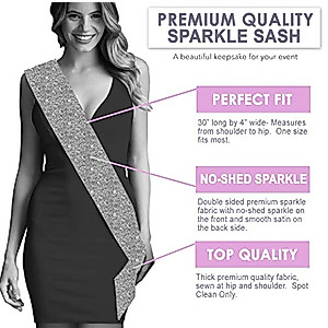 30th Birthday Sash and Crown - Silver Dirty 30 Sparkle Sash and Silver 30 Celebrate Me Bitches Headband - Unisex 30th Birthday Gift, Photo Prop Set:SH(Dirty30/CMB30) SLV