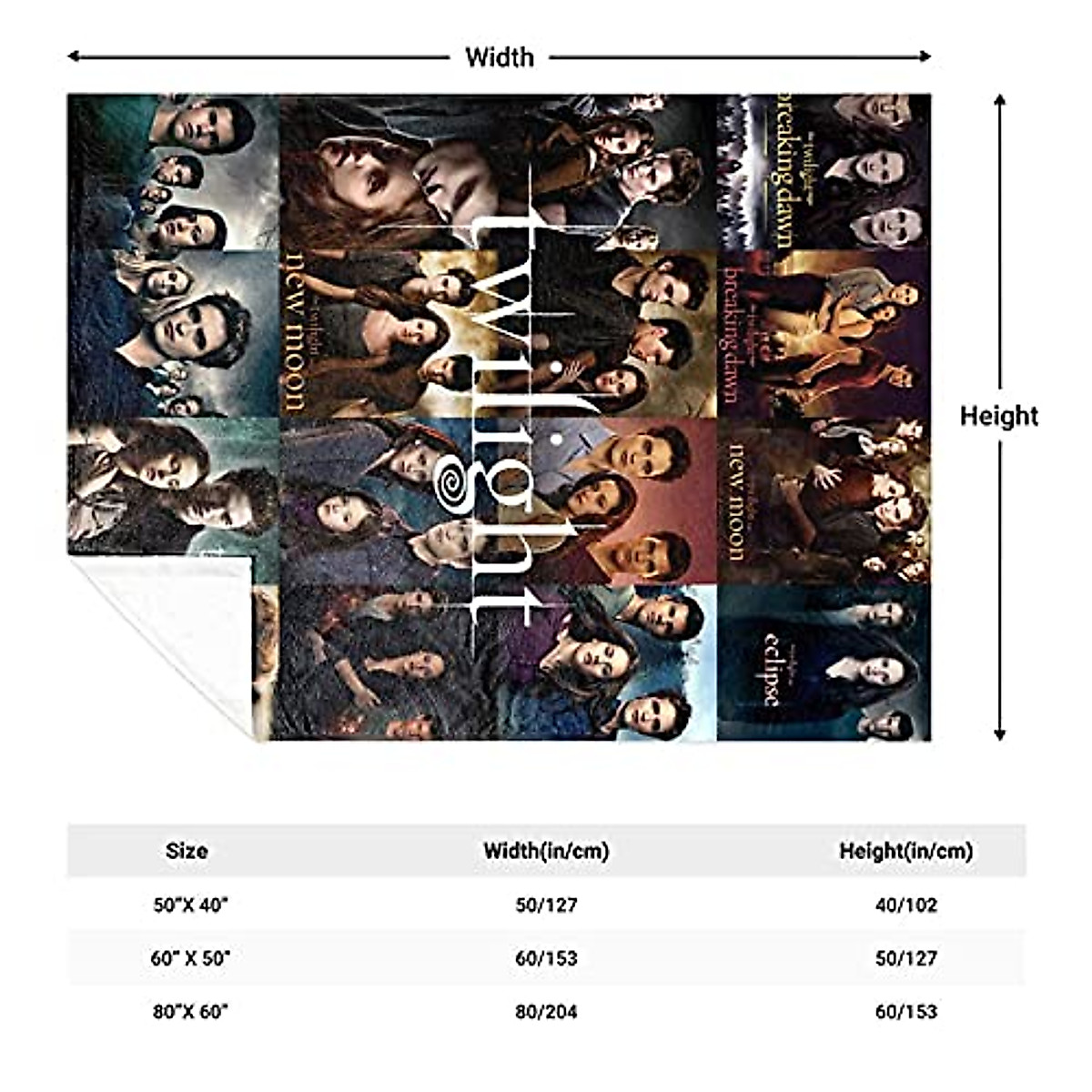 Flannel Throw Blanket for Couch Sofa or Bed Soft Cozy Plush Fuzzy Flannel Blankets All Seasons 50"x40"