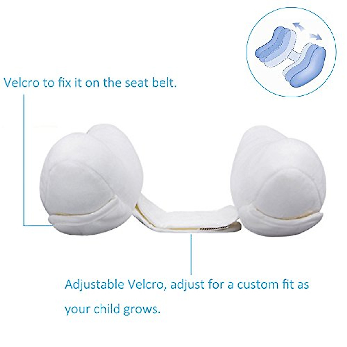 Toddler Adjustable Neck Support Pillow & Safety Head Support Band for Car Seat, Baby Child Infant Head Neck Protection, Pink Owl