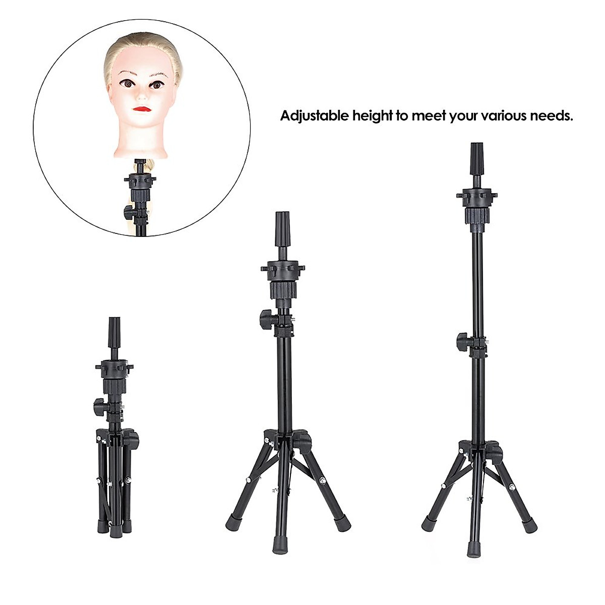 Anself + Tripod for Hairdressing Head to Stand On A Table